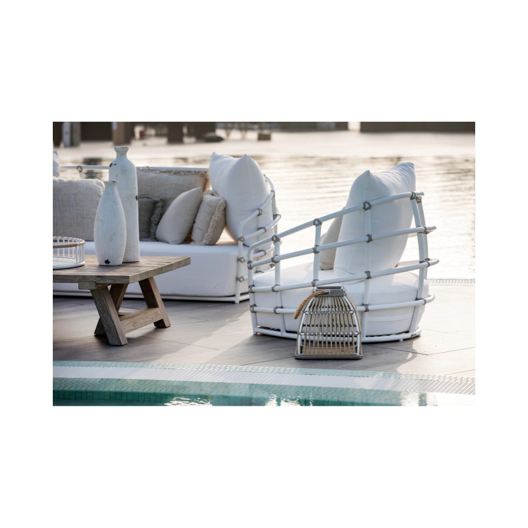 Lily Square Lanterns Dove - The Laurel Group Outdoor living